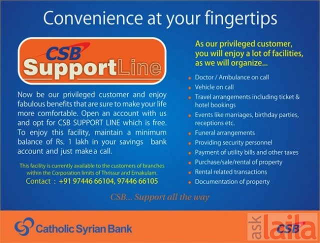 Catholic Syrian Bank in Thousand Lights, Chennai - AskLaila