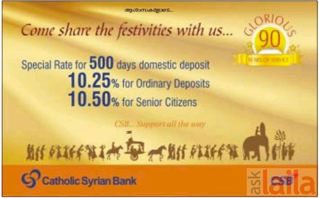 Catholic Syrian Bank in Thousand Lights, Chennai - AskLaila