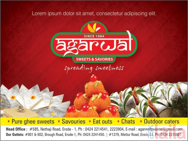 Aggarwal Sweet Centre in Shahdara, Delhi - AskLaila